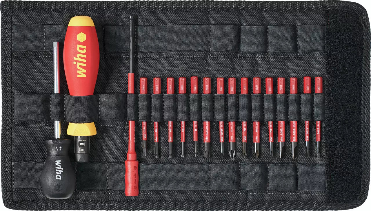Wiha 18Pce Torque Screwdriver Set TorqueVario®-S Electric 36791