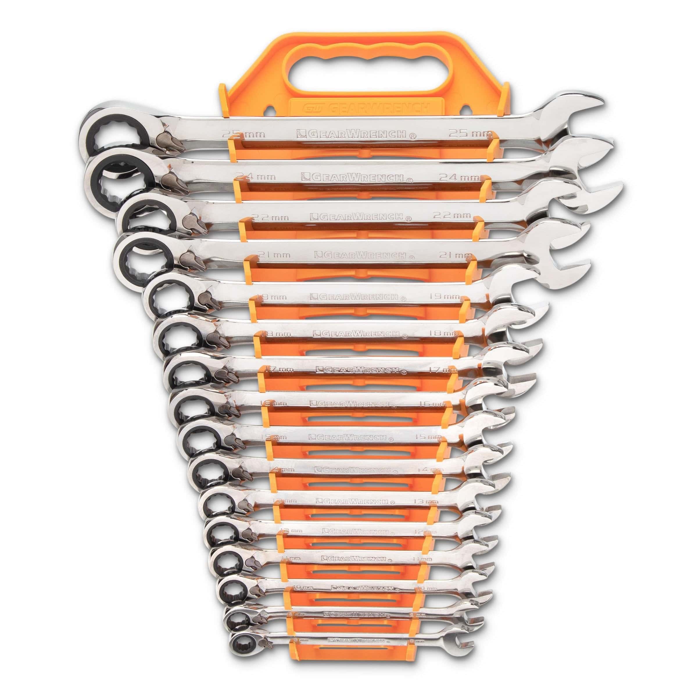 GEARWRENCH 16Pce Metric Reversible Ratcheting Spanner Set 9602N