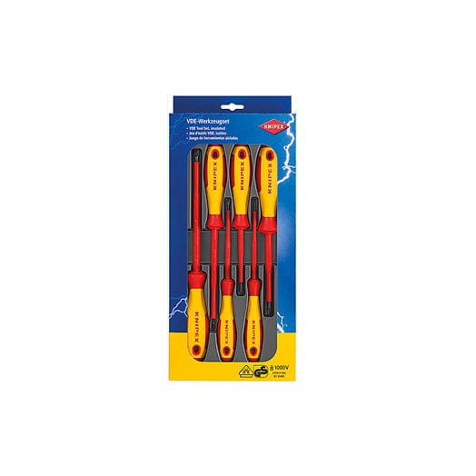 6Pce 1000V Screwdriver Set 00201V01 by Knipex