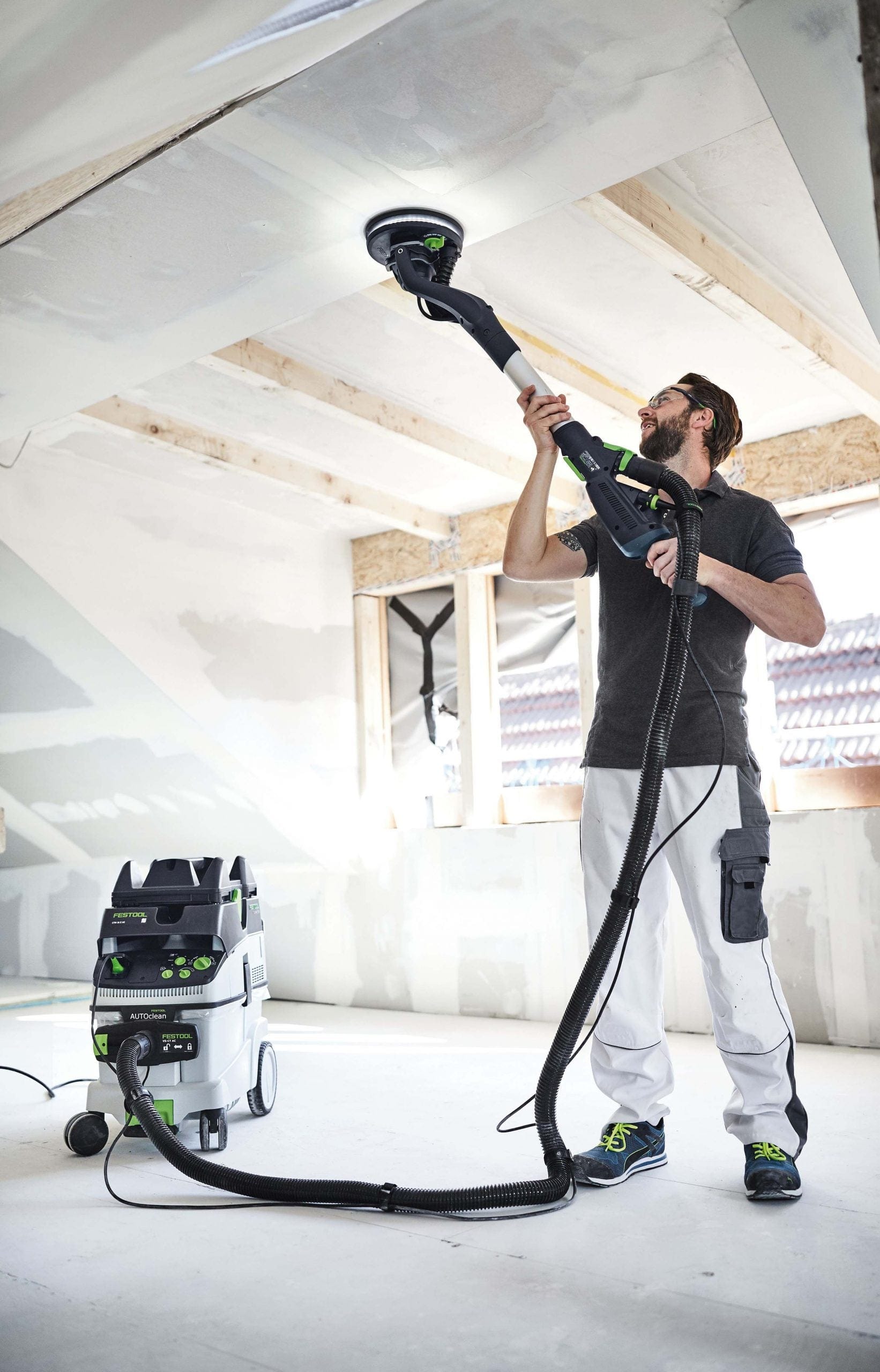 225mm Planex Drywall Long Reach Sander in Systainer with M Class Dust