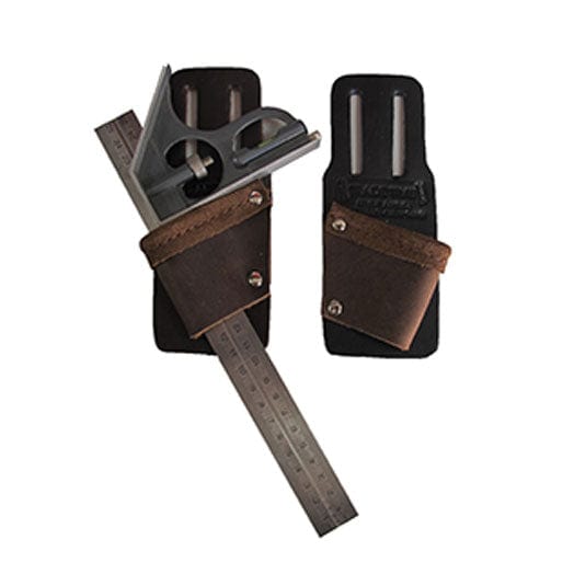 Slotted Leather Square Holder